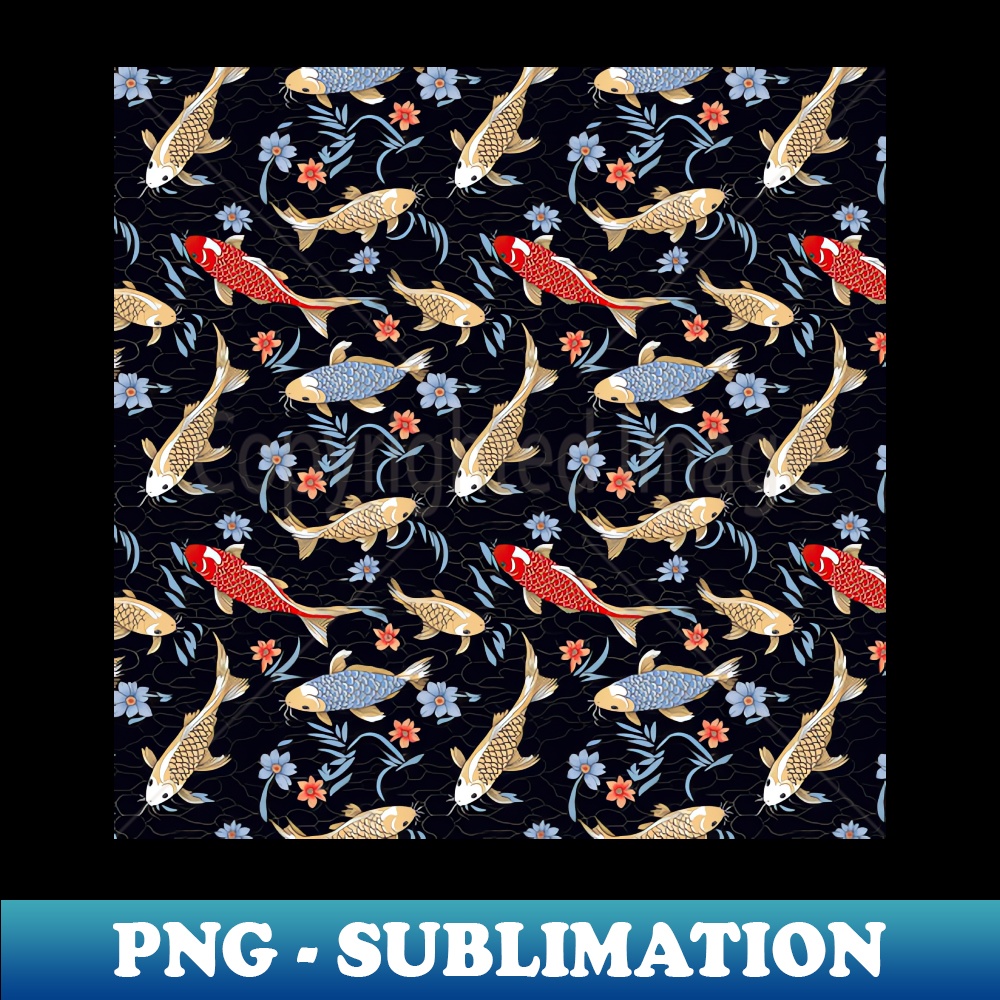 Koi Fish Seamless Pattern Japanese Carp Asian Chinese Easter | Inspire ...