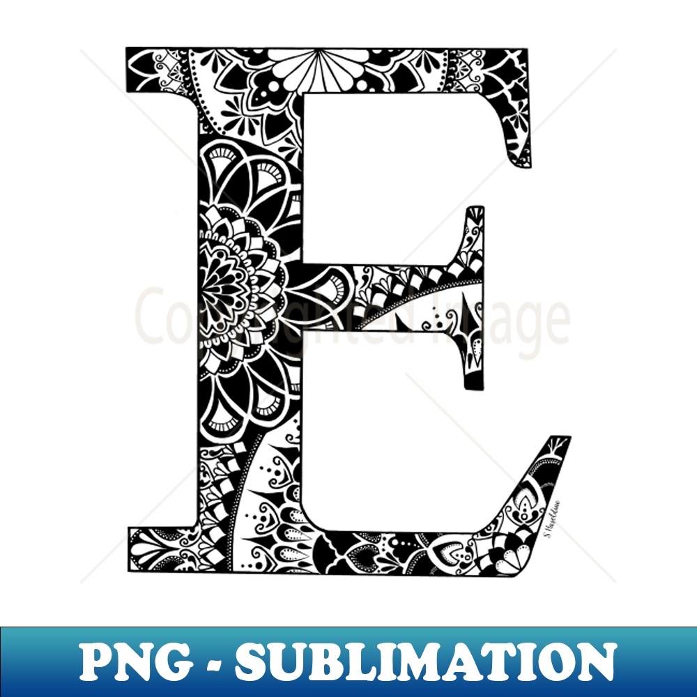 Mandala Letter E - Exclusive Sublimation Digital File - Unlo | Inspire ...