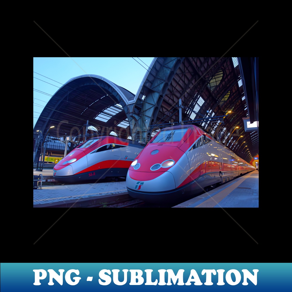 Italian High Speed trains - PNG Transparent Sublimation File - Inspire ...
