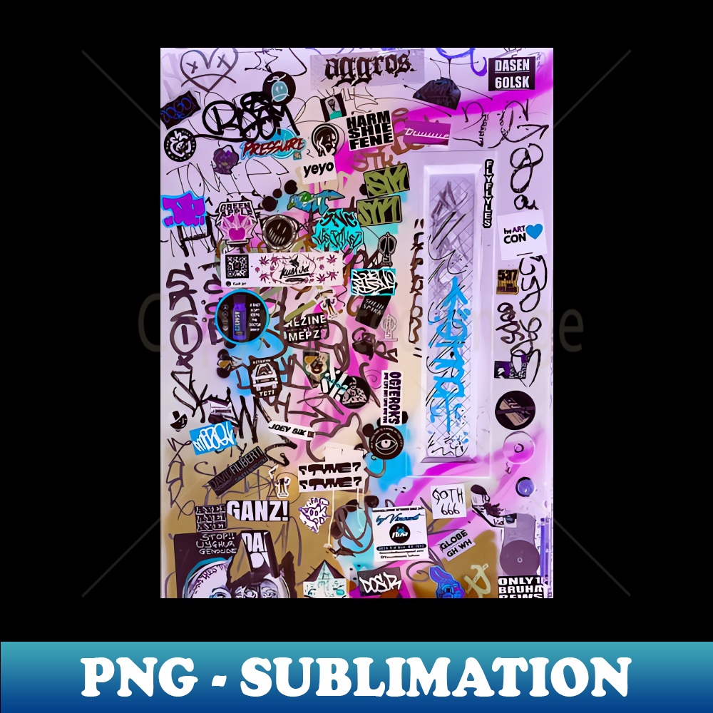 Sticker Tags Graffiti NYC Street Art - High-Resolution PNG S - Inspire ...