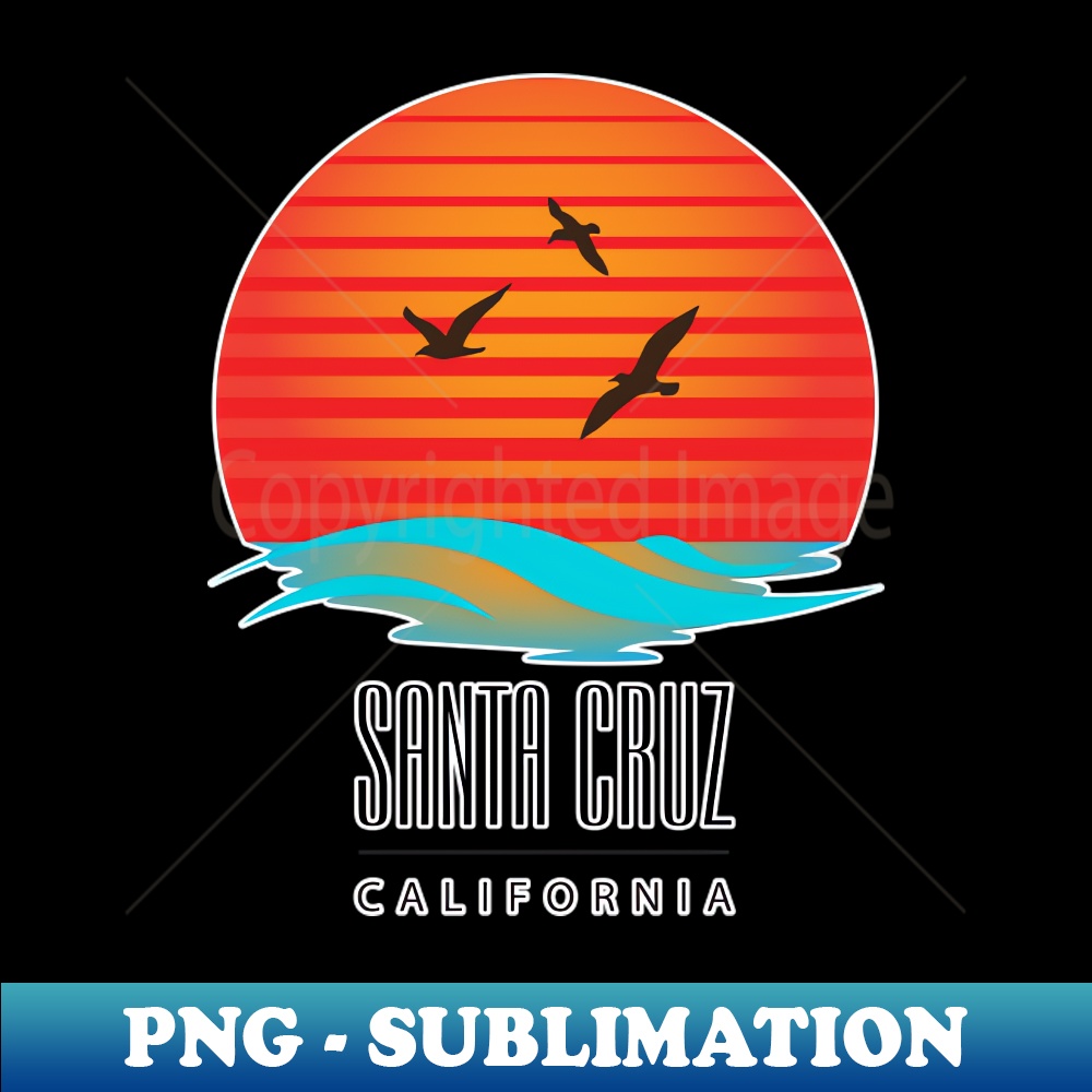 Santa Cruz Logo Sticker Sunset Waves and Birds Lite - Decora | Inspire ...