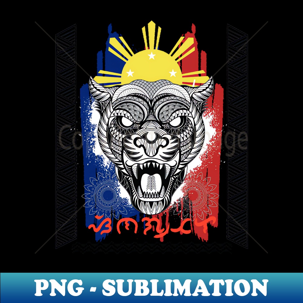 Philippine Flag Tribal line Art Tiger Baybayin word Sinagta | Inspire ...