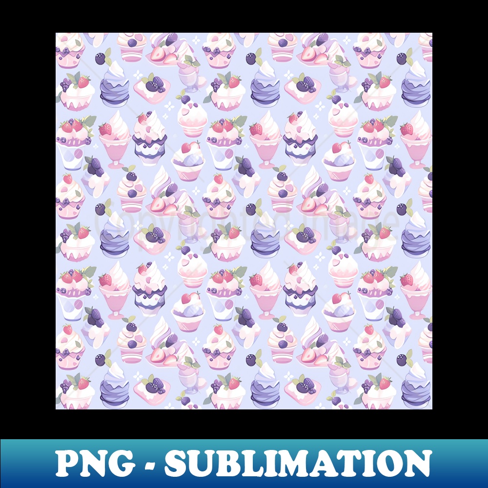 Dessert Seamless Pattern Patisserie Kawaii Cute Fruit Parfai - Inspire ...
