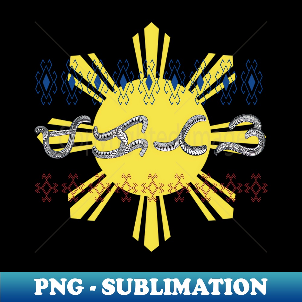 Philippine Sun Baybayin word Maka-tao HumanitarianHumane - - Inspire Uplift