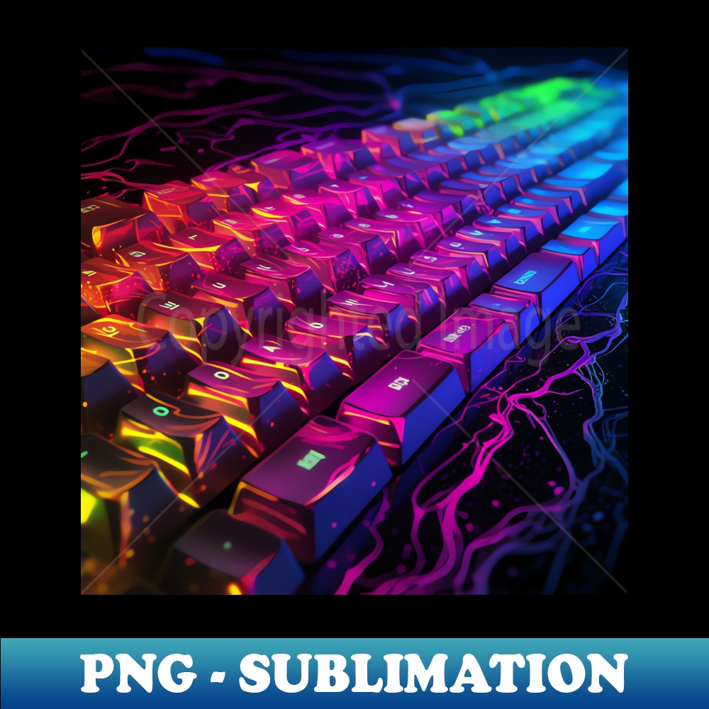 RGB Overload A Graphic drawing of Gaming PC Keyboard - Premi - Inspire ...