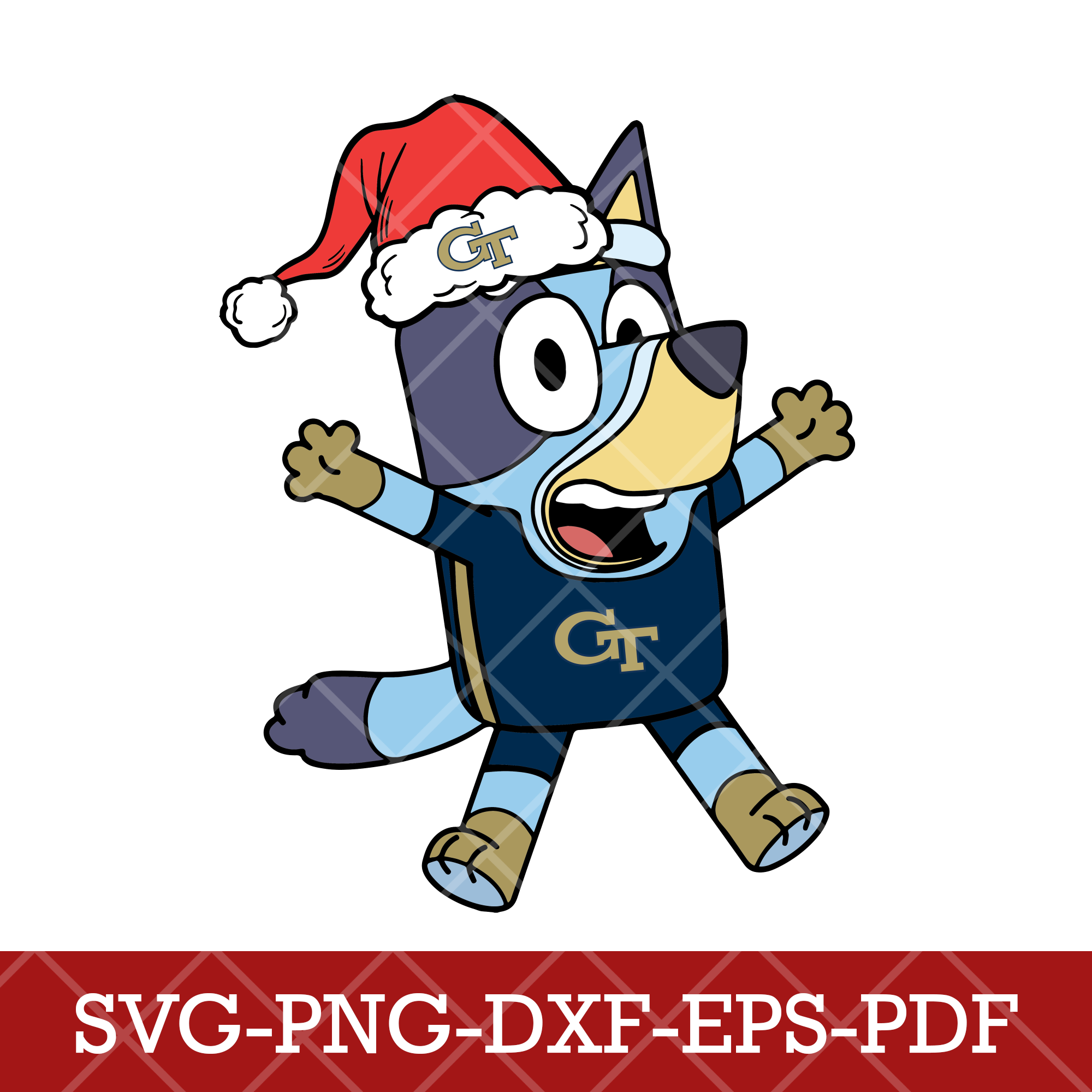 Georgia Tech Yellow Jackets_NCAA Bluey 12,SVG,DXF,EPS,PNG,di | Inspire ...