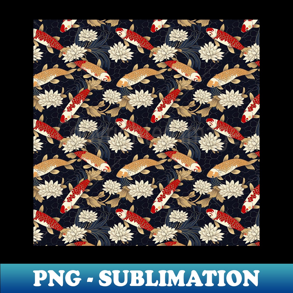 Koi Fish Seamless Pattern Japanese Carp Asian Chinese Easter | Inspire ...