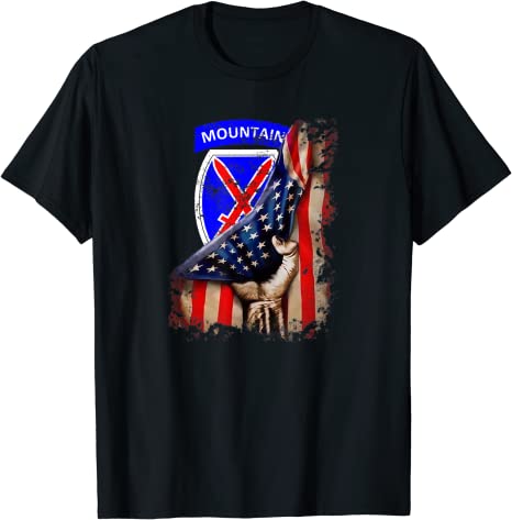 10th Mountain Division US Flag Tear Patriotic Light Infantry | Inspire ...