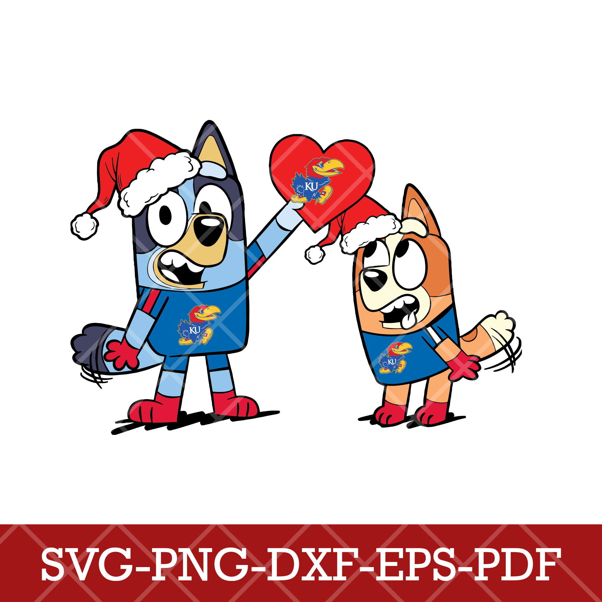 Kansas Jayhawks_NCAA Bluey 2,SVG,DXF,EPS,PNG,digital downloa | Inspire ...