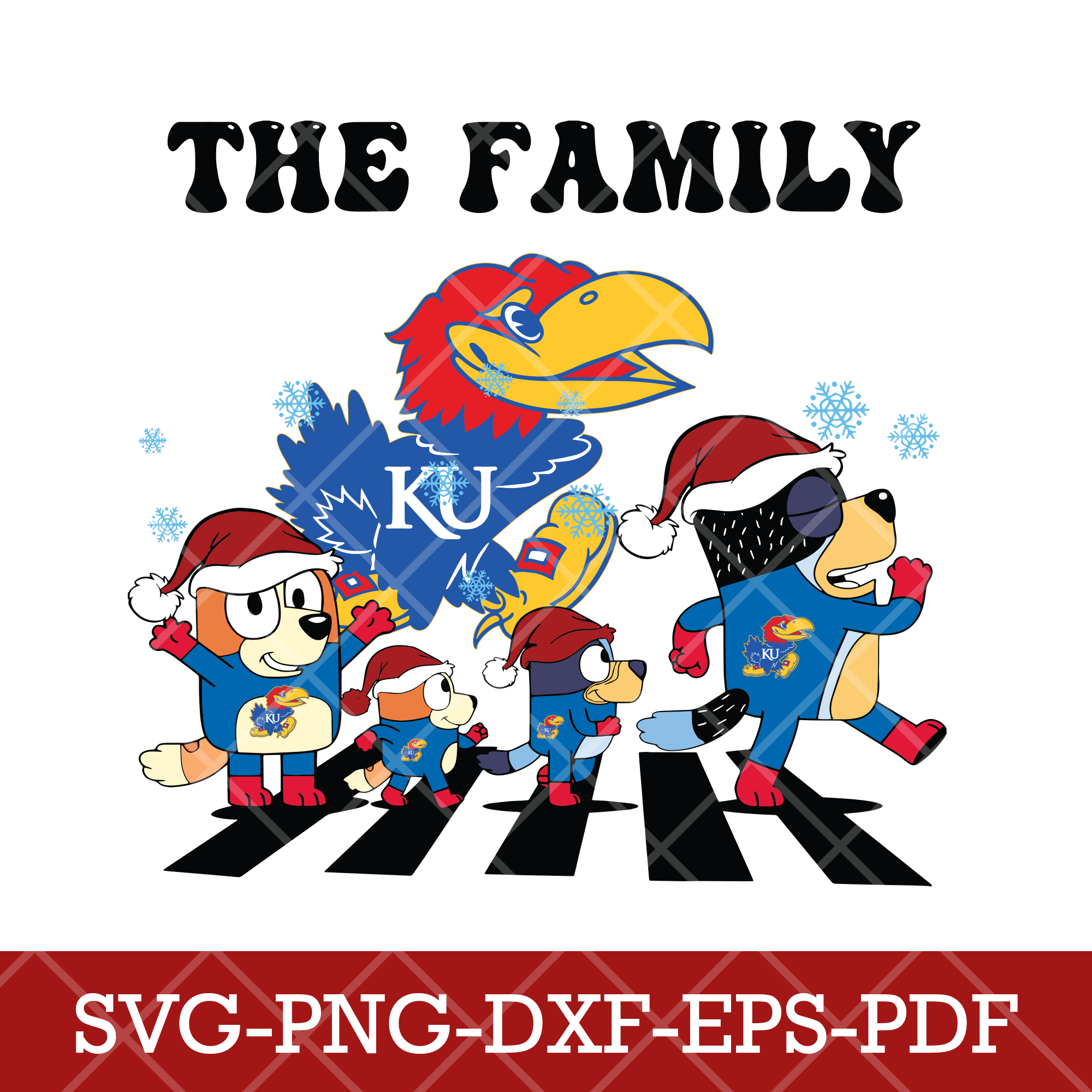 Kansas Jayhawks_NCAA Bluey 3,SVG,DXF,EPS,PNG,digital downloa | Inspire ...