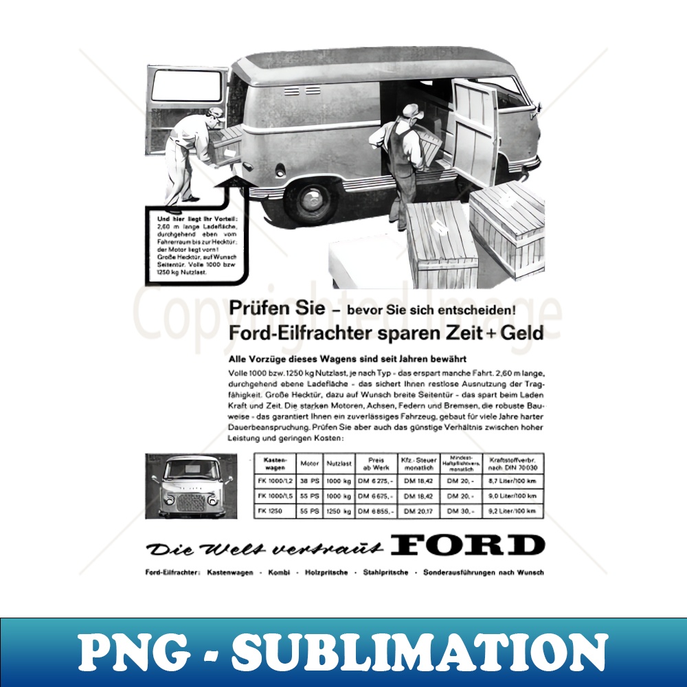 FORD TAUNUS VAN - advert - Exclusive Sublimation Digital Fil | Inspire ...