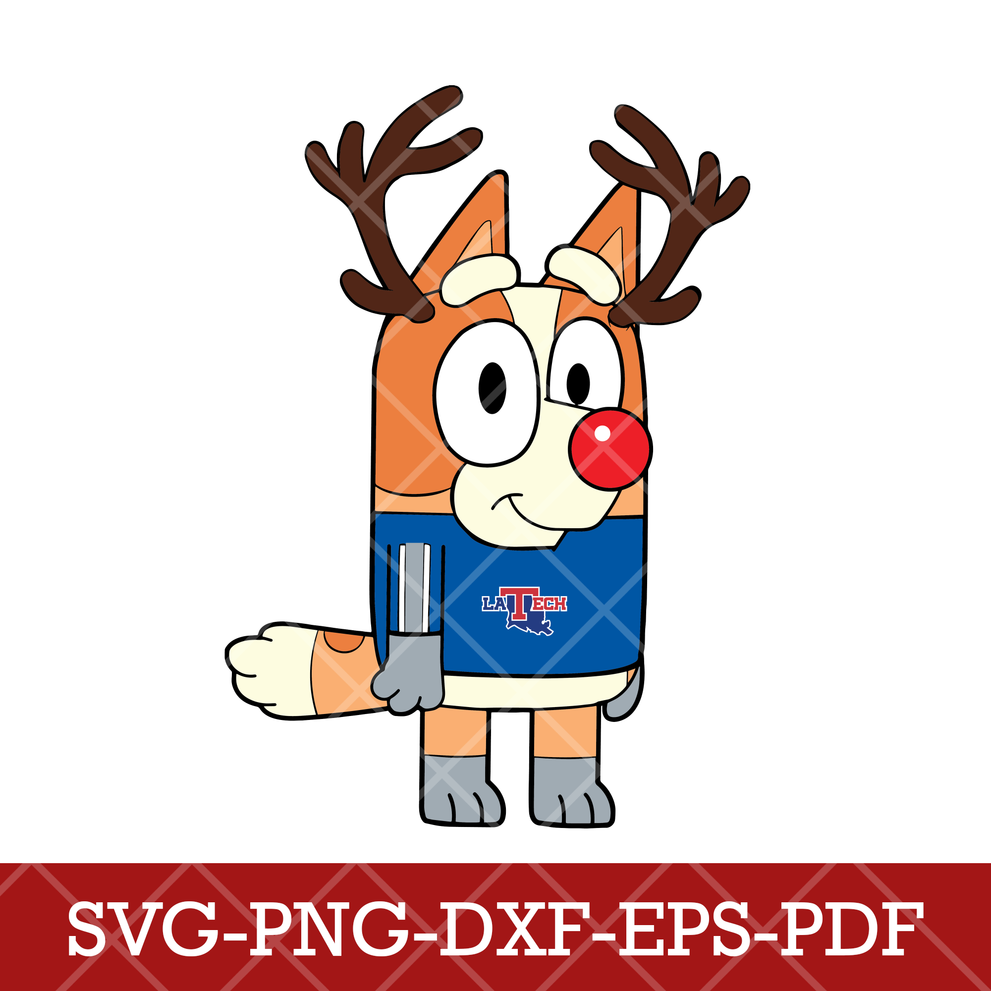 Louisiana Tech Bulldogs_NCAA Bluey 8,SVG,DXF,EPS,PNG,digital | Inspire ...