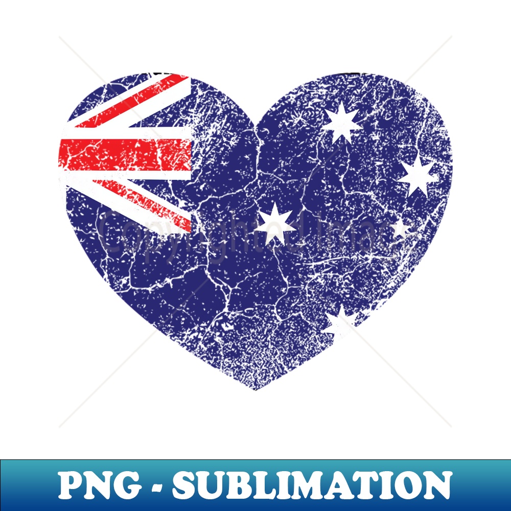 Vintage Australian Heart Flag Blue Ensign - Creative Sublima | Inspire ...