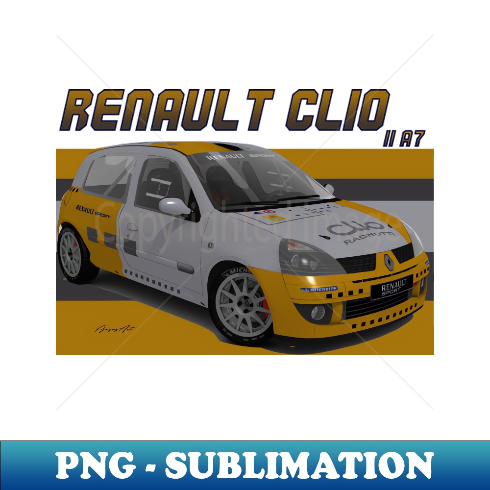 Renault Clio II A7 - PNG Transparent Sublimation Design - En - Inspire ...