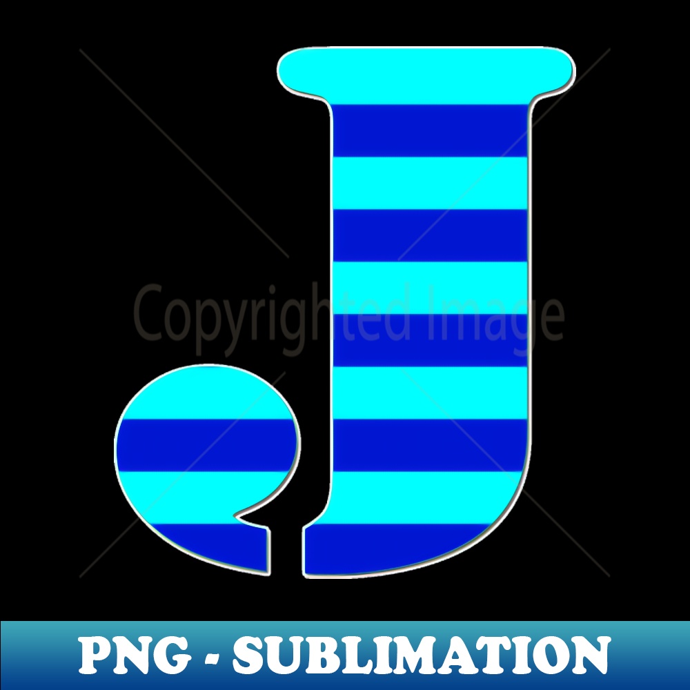 INITIAL J BLUE - High-Resolution PNG Sublimation File - Unle | Inspire ...