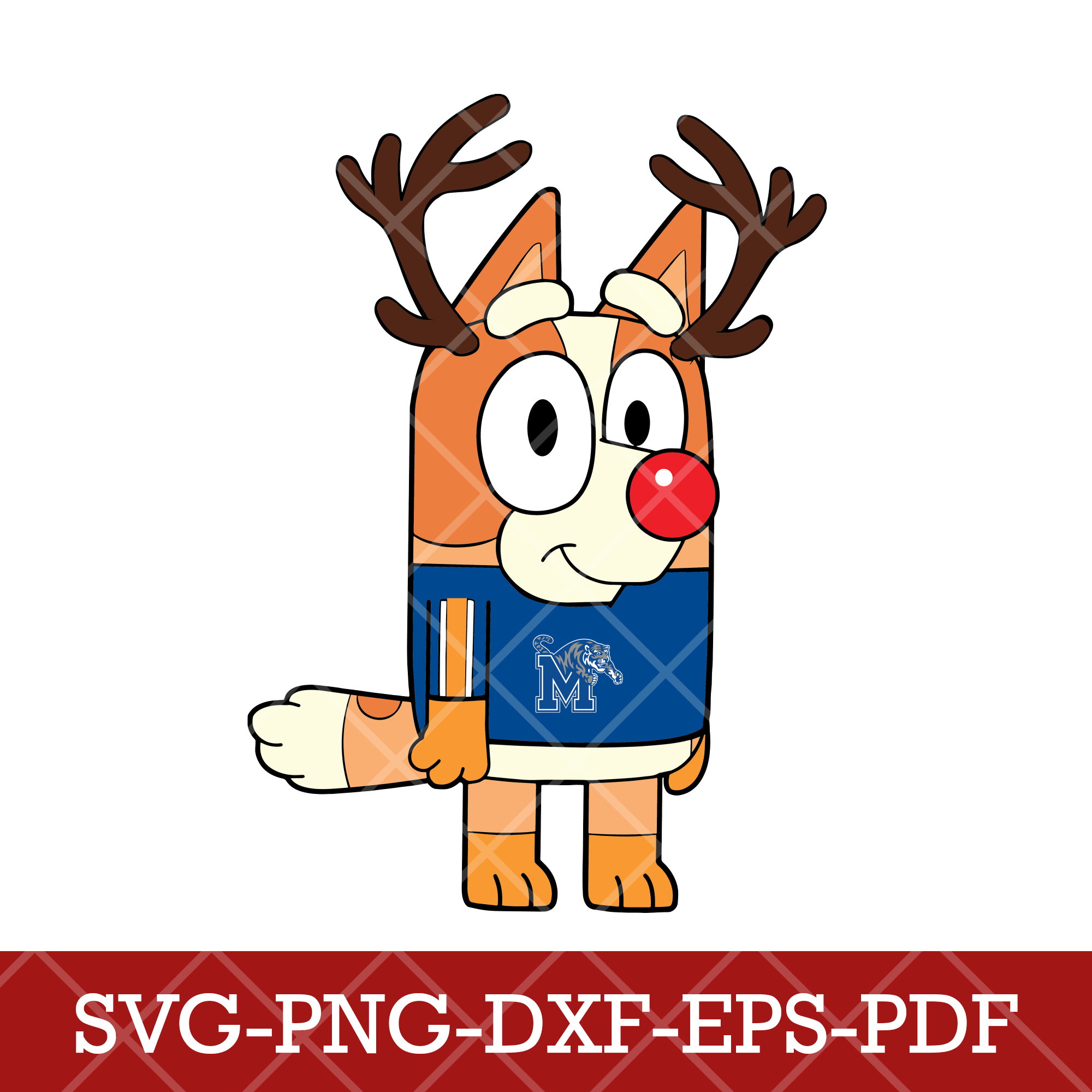 Memphis Tigers_NCAA Bluey 8,SVG,DXF,EPS,PNG,digital download | Inspire ...