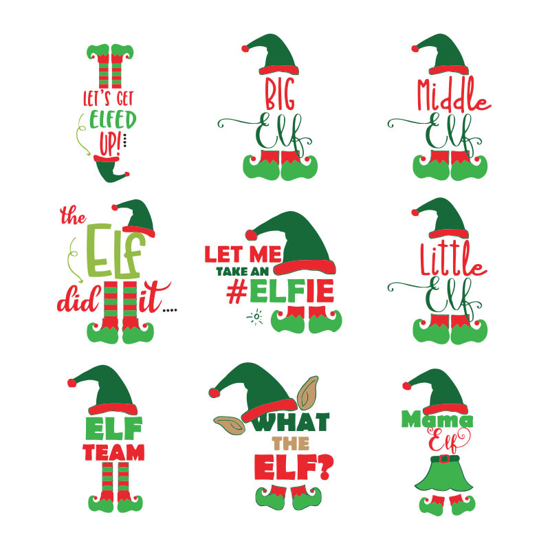 Elf Bundle Svg, Elf Svg, Elf Christmas Svg, Elf clipart, Elf | Inspire ...
