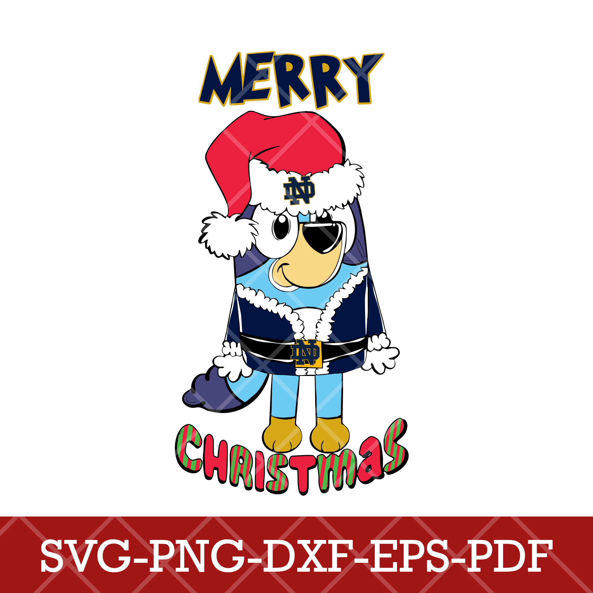 Notre Dame Fighting Irish_NCAA Bluey 10,SVG,DXF,EPS,PNG,digi | Inspire ...