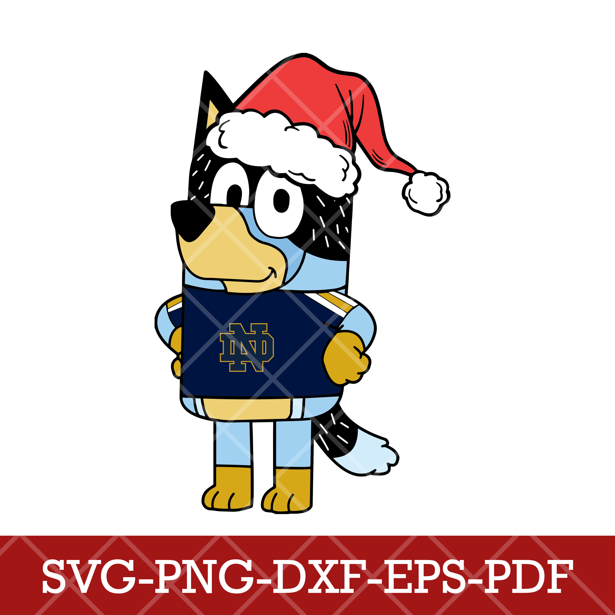 Notre Dame Fighting Irish_NCAA Bluey 7,SVG,DXF,EPS,PNG,digit | Inspire ...