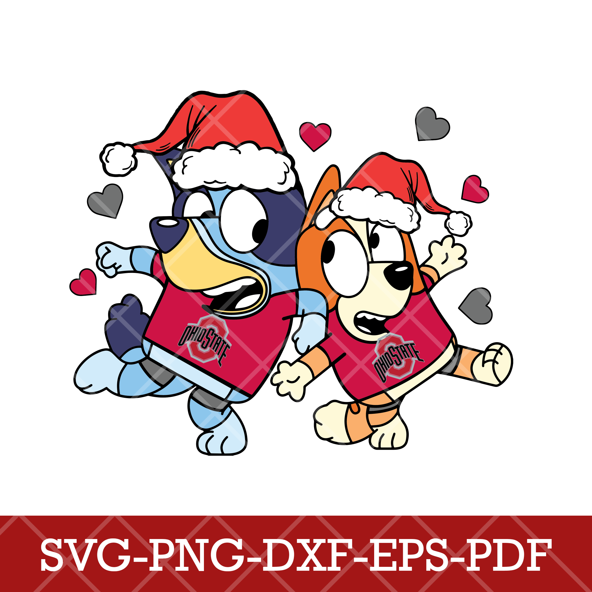 Ohio State Buckeyes_NCAA Bluey 1,SVG,DXF,EPS,PNG,digital dow | Inspire ...