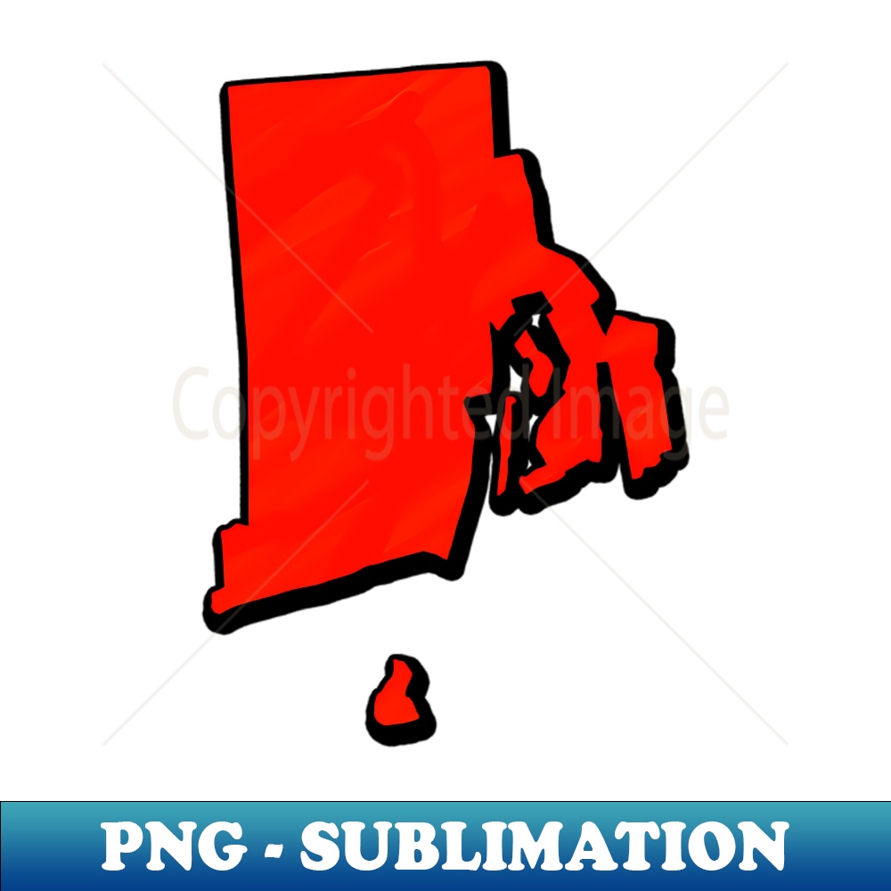Bright Red Rhode Island Outline - High-Quality PNG Sublimati | Inspire ...