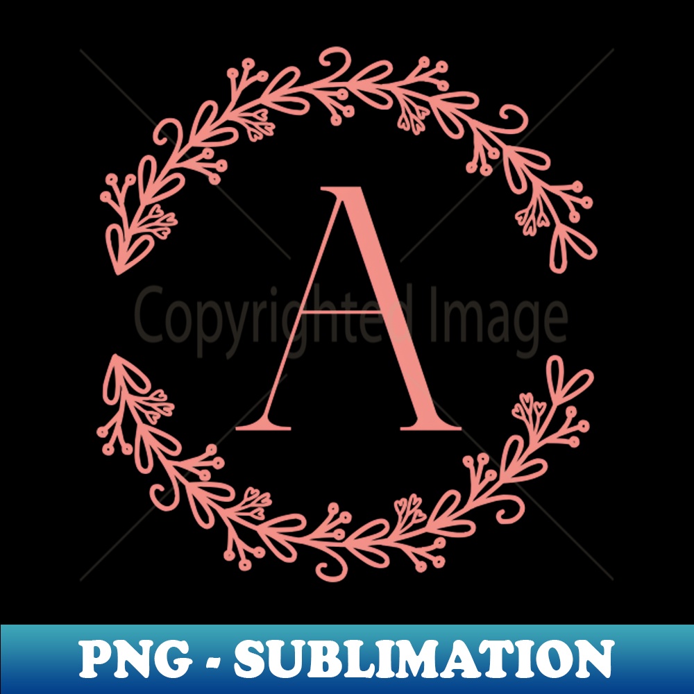Pink Monogram- Letter A - Modern Sublimation PNG File - Revo | Inspire ...