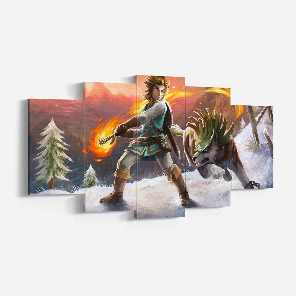 The Legend of Zelda Canvas Zelda Wall Decor, Game Room Gift, | Inspire ...
