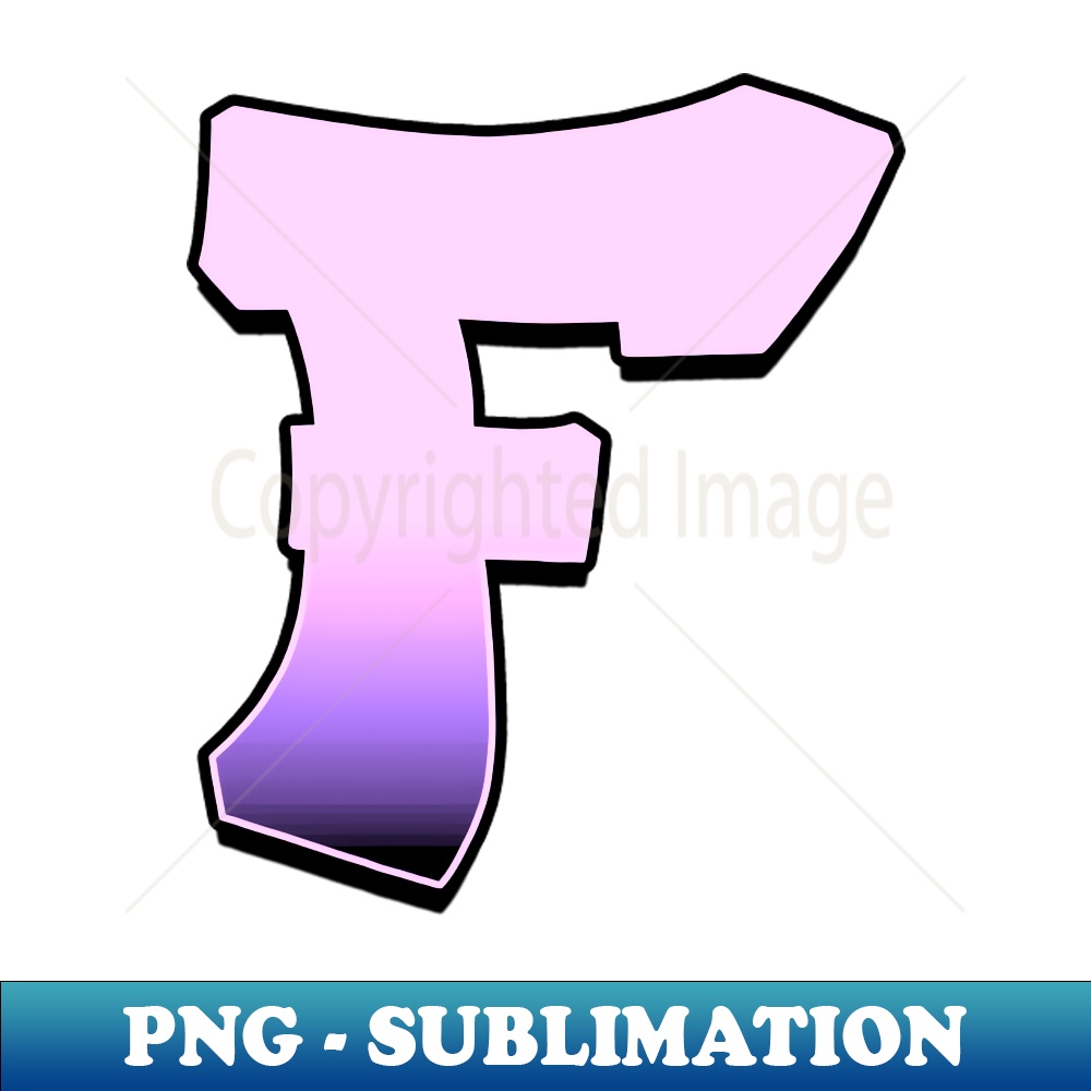 Letter F - Pink fade - PNG Transparent Digital Download File | Inspire ...