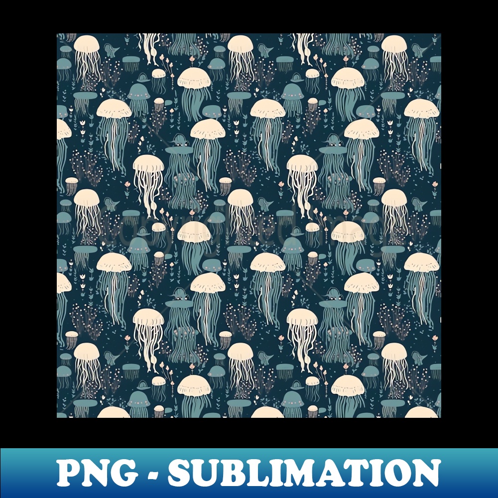 Jellyfish Seamless Pattern Jelly Fish Aquatic Marine Water A | Inspire ...