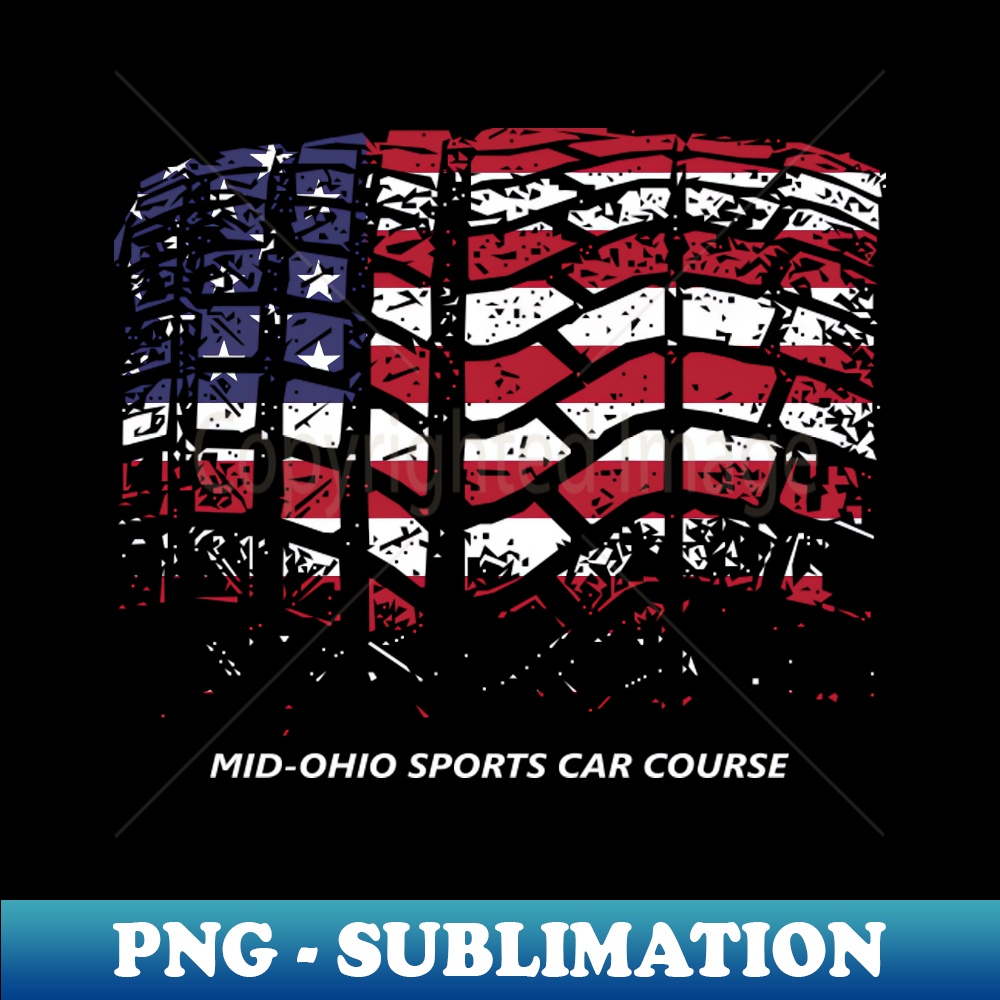 Mid-Ohio Sports Car Course - Retro PNG Sublimation Digital D | Inspire Uplift