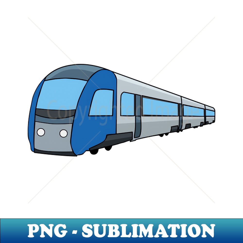 Electric train cartoon illustration - Retro PNG Sublimation - Inspire ...