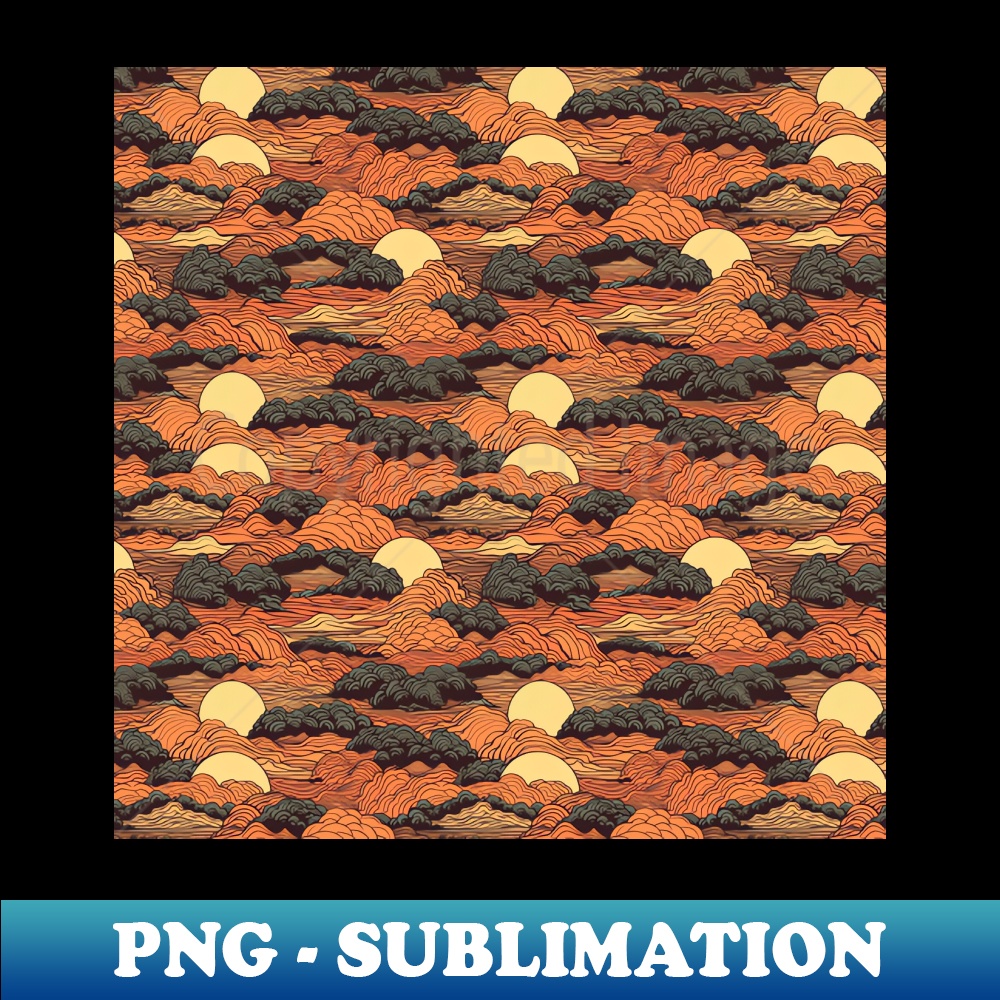 Sunset Seamless Pattern Sun Sky Light Sunlight Sunrise Dawn | Inspire ...