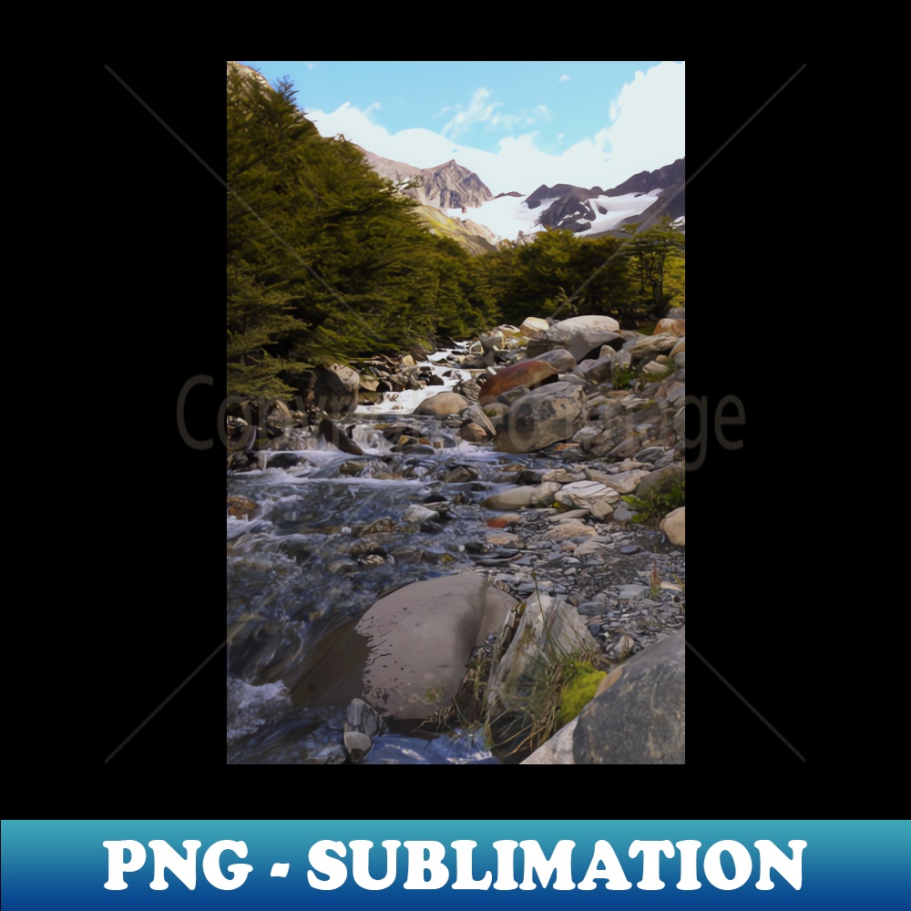 A rushing mountain stream - High-Quality PNG Sublimation Dow | Inspire ...