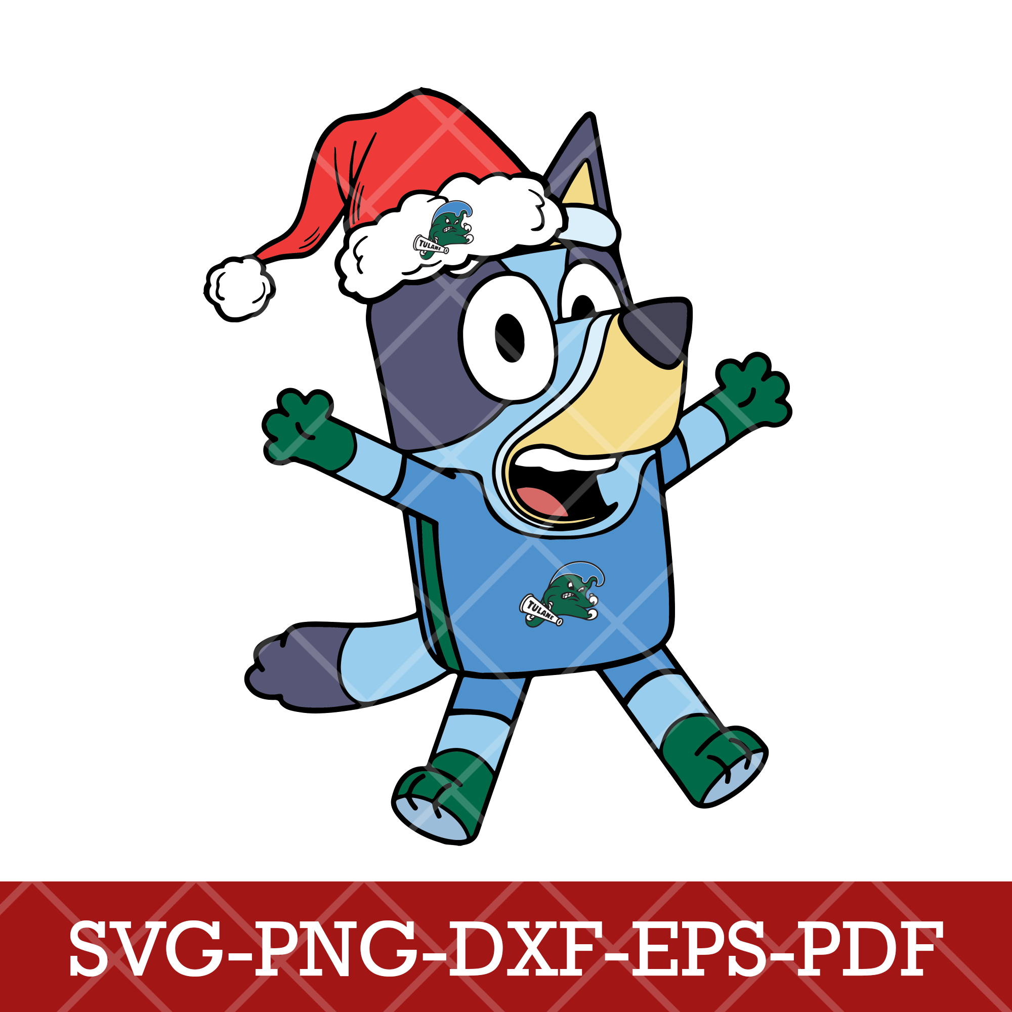 Tulane Green Wave_NCAA Bluey 12,SVG,DXF,EPS,PNG,digital down | Inspire ...