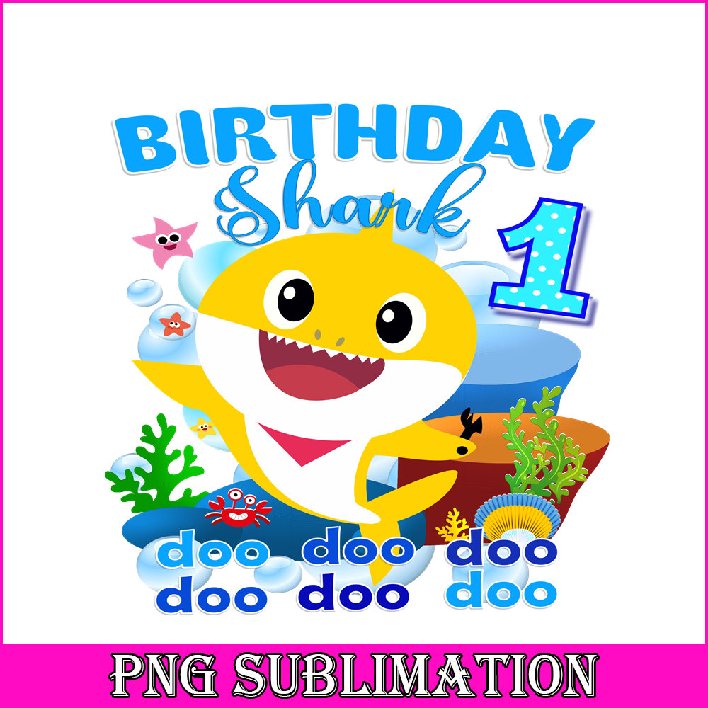 Birthday shark 1st png | Inspire Uplift