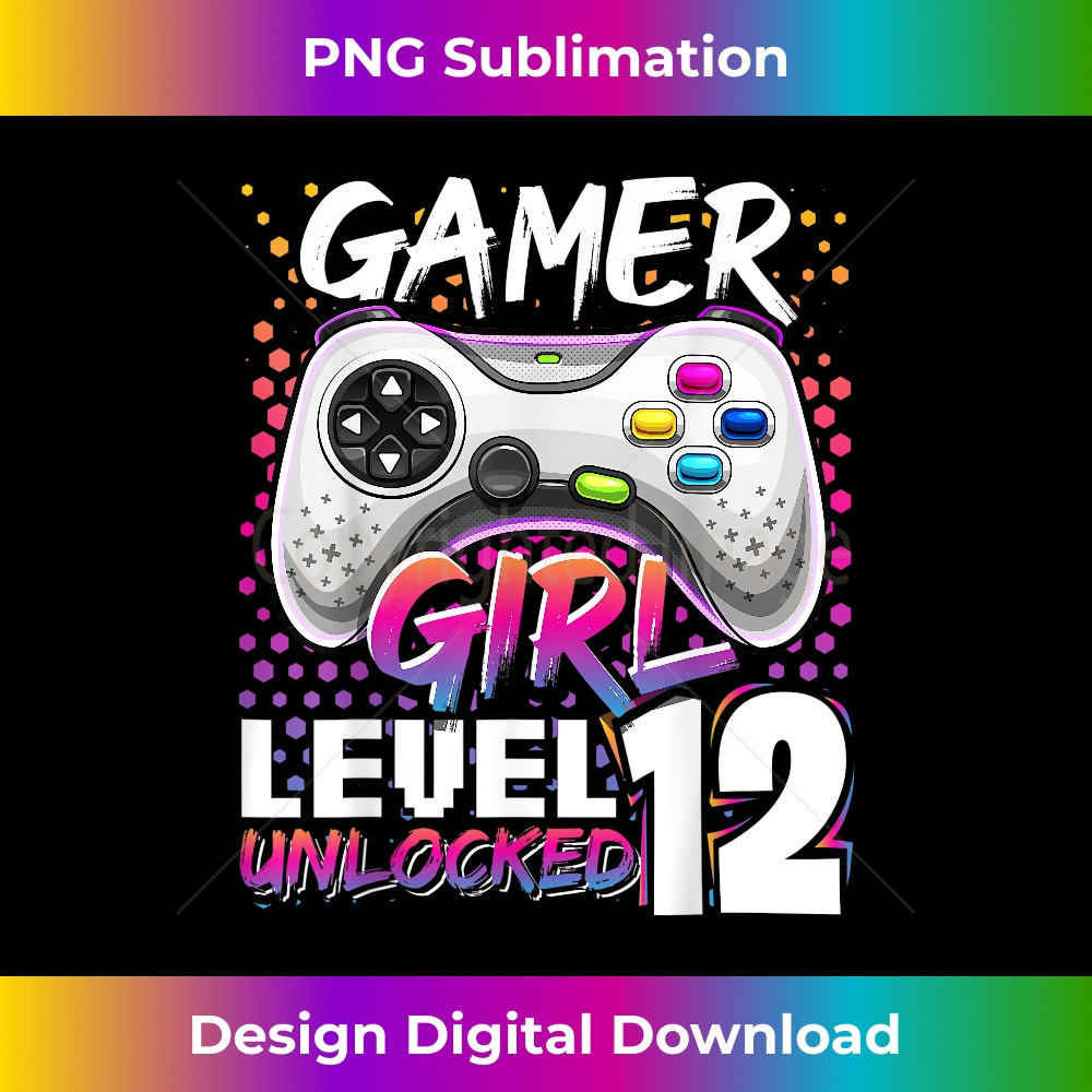 Gamer Girl Level 12 Unlocked Video Game 12th Birthday Gift - | Inspire ...