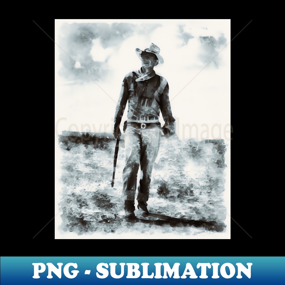 John Wayne Watercolor Painting - Artistic Sublimation Digita | Inspire Uplift