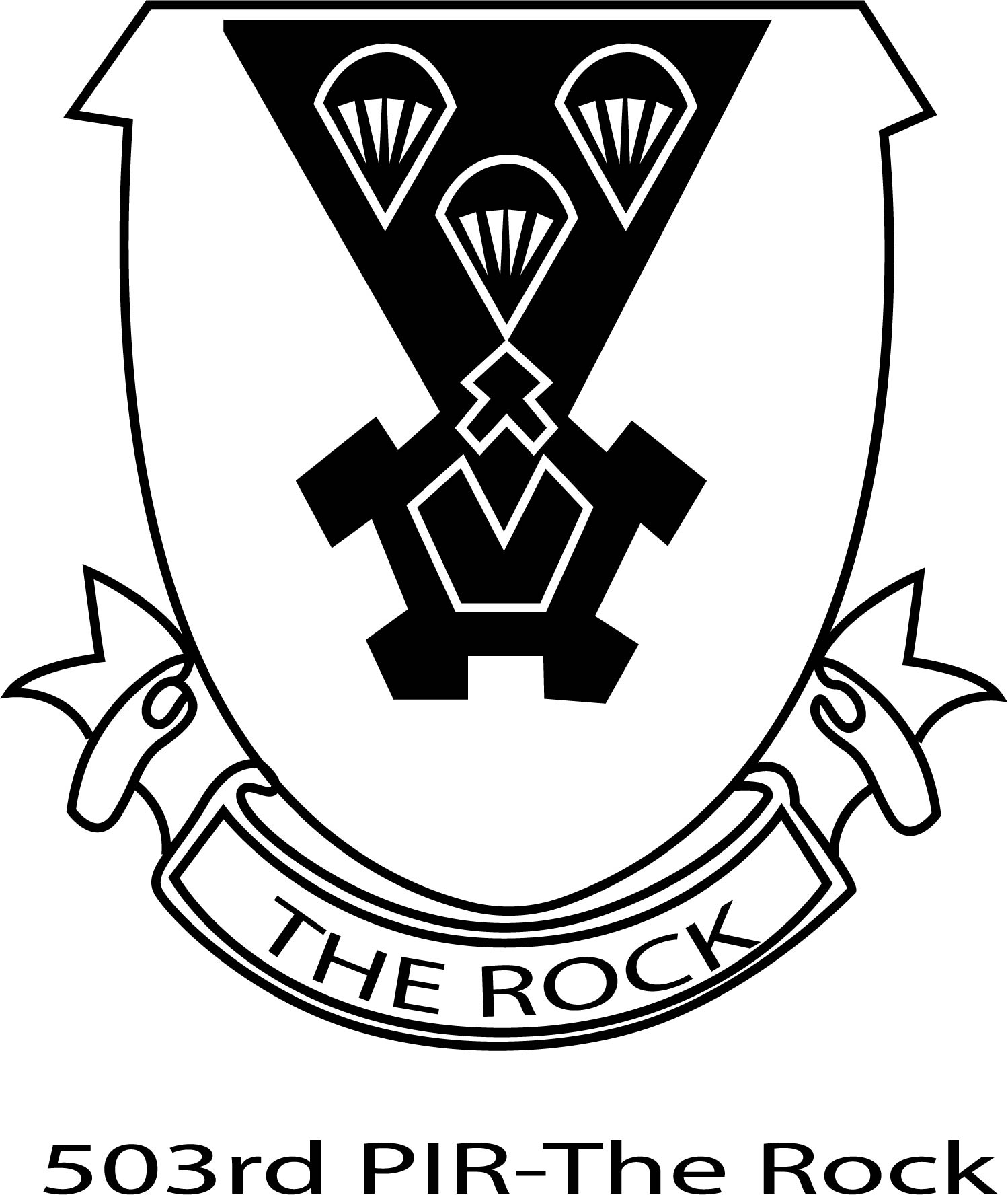 503rd PIR-The Rock US ARMY AIRBORNE WINGS & PARACHUTE INFANT | Inspire ...