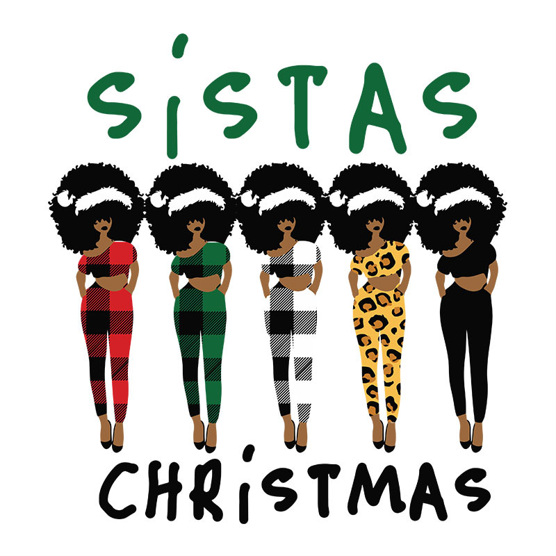Sistas christmas Svg, Afro Woman Svg, Afro girl Svg, Black W | Inspire ...