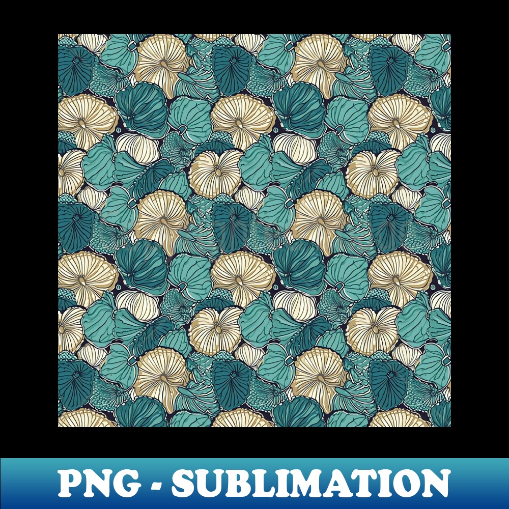 Seashell Seamless Pattern Sea Shell Clam Beach Seashore Sand | Inspire ...