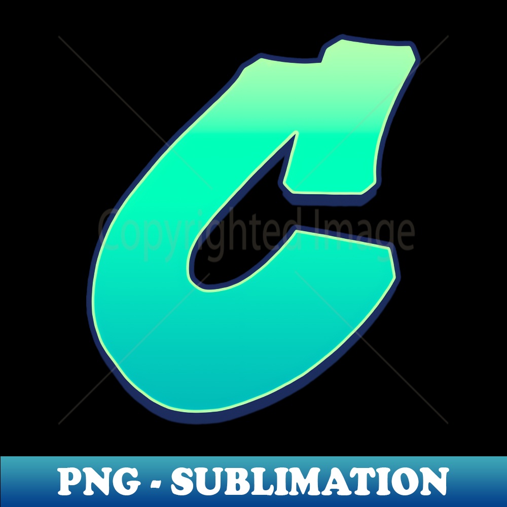 Letter C - Green fade - Premium PNG Sublimation File - Unlea | Inspire ...