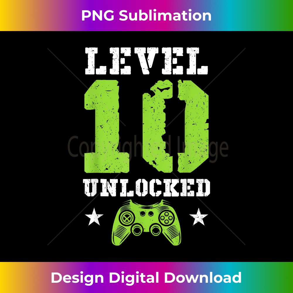 Level 10 Unlocked T- - 10th Birthday Video Gamer Tee - Innov | Inspire ...