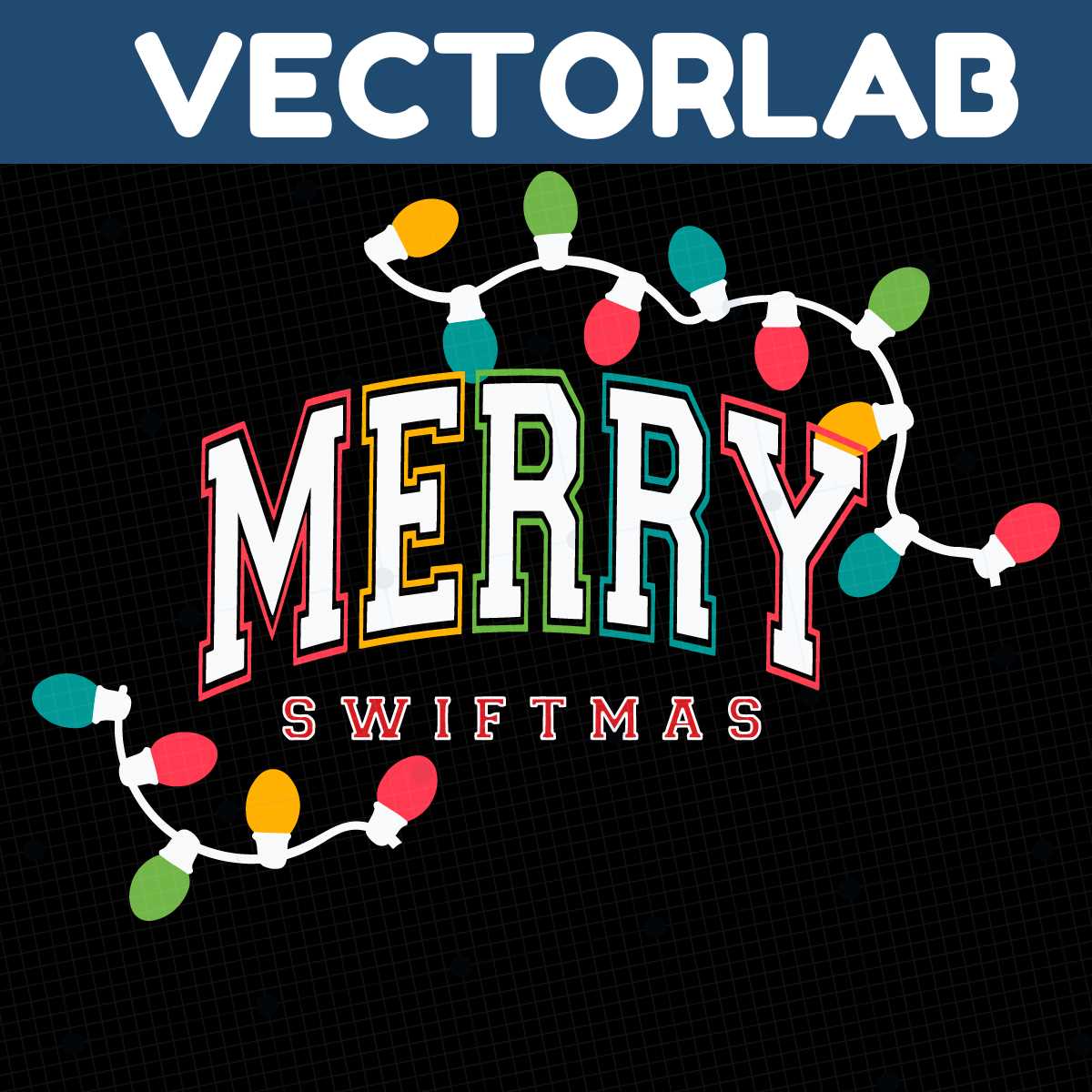 Merry Swiftmas Christmas Lights SVG Graphic Design File | Inspire Uplift