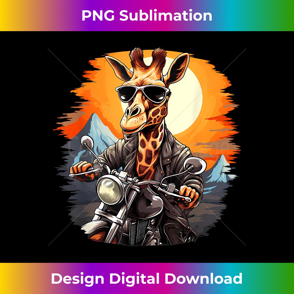 Biker Giraffe Riding Motorcycle - Contemporary PNG Sublimati - Inspire ...
