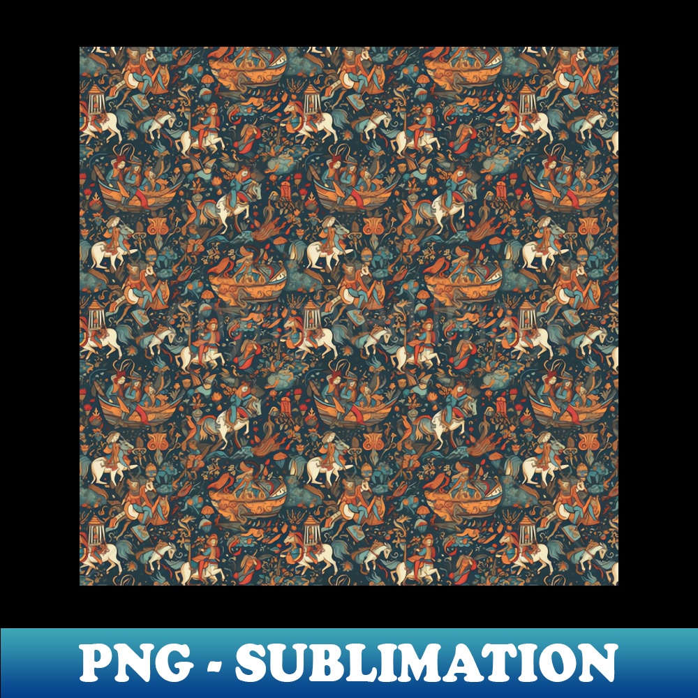 Medieval Seamless Pattern Castle Dungeon Royal Fantasy Renai | Inspire ...