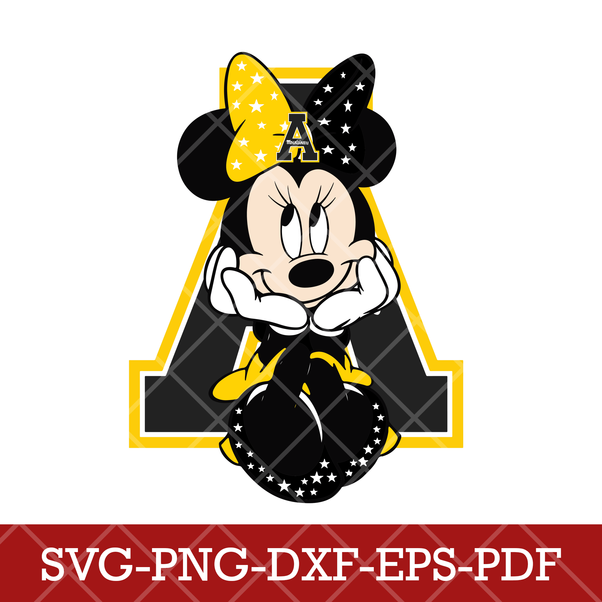 Appalachian State Mountaineers_mickey NCAA 6,SVG,DXF,EPS,PNG | Inspire ...
