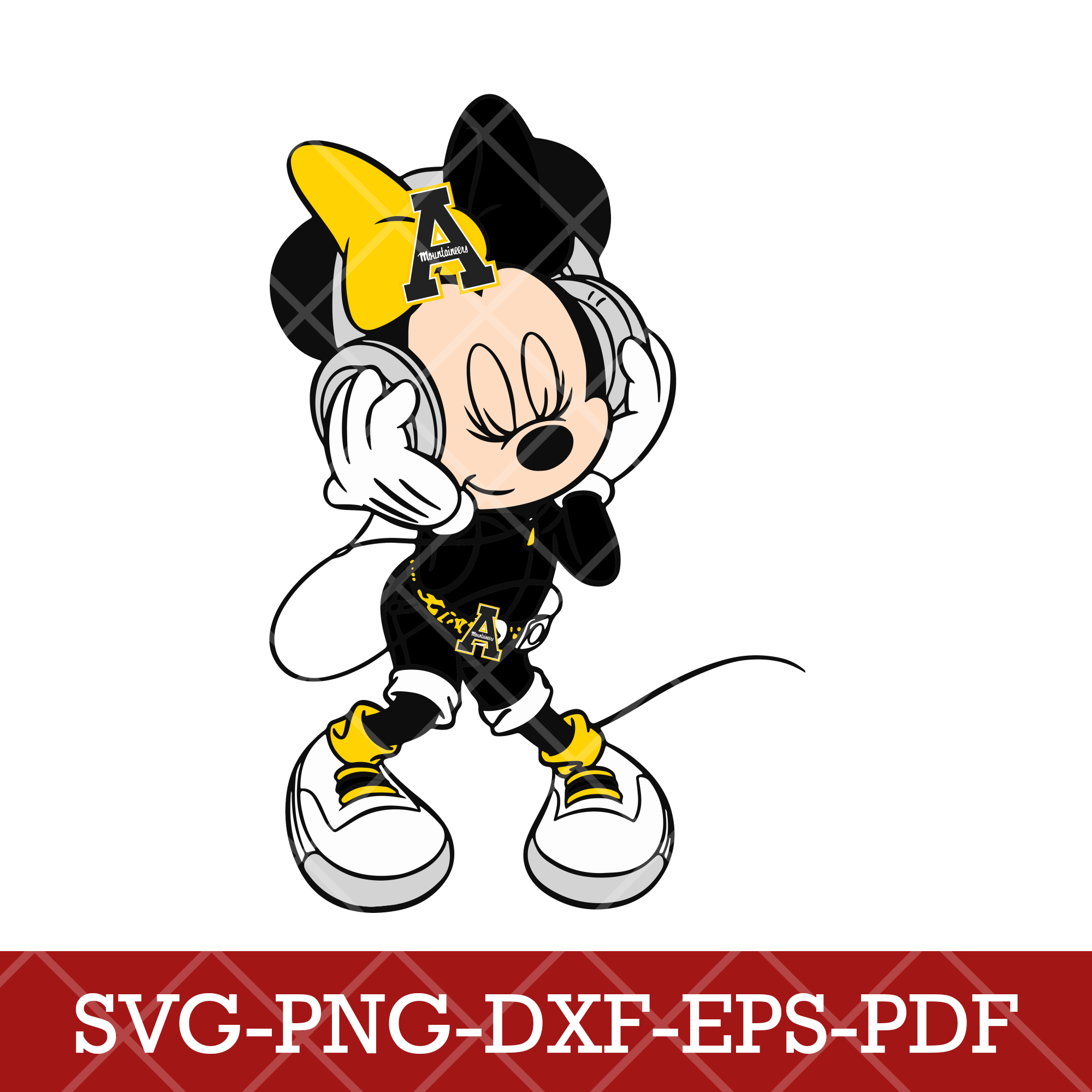 Appalachian State Mountaineers_mickey NCAA 7,SVG,DXF,EPS,PNG | Inspire ...