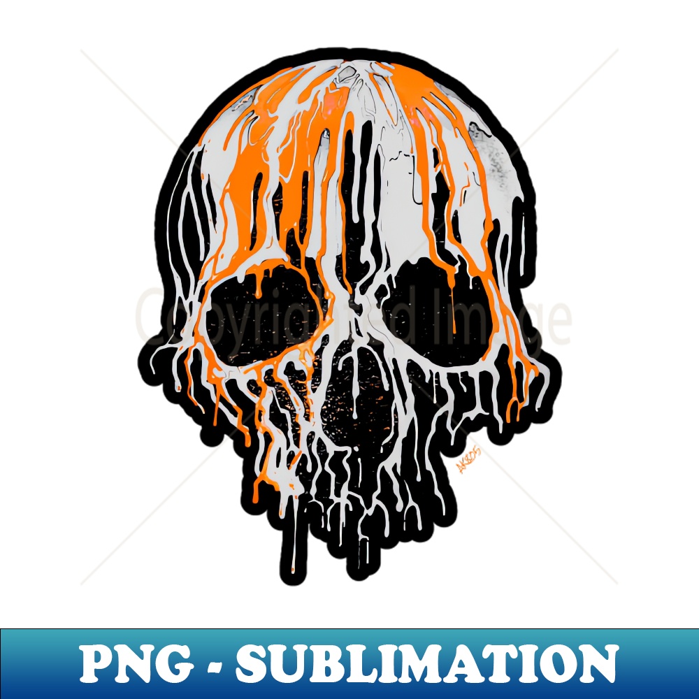 Skull Dripping Wet Paint Skull Art Painting Halloween Spooky | Inspire ...