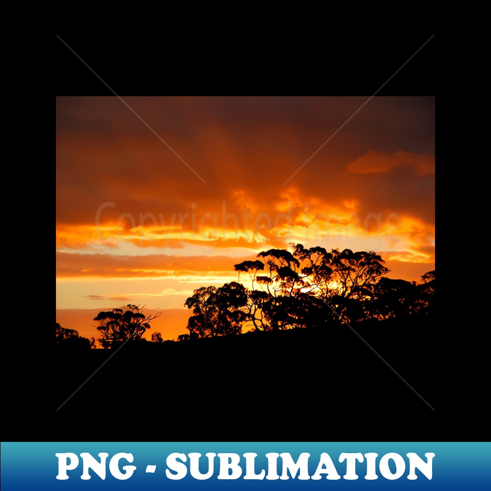 Tree Line Silhouette 2 - Retro PNG Sublimation Digital Downl | Inspire Uplift