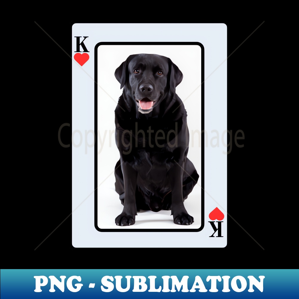 Black Lab King Of Hearts - PNG Transparent Sublimation Desig | Inspire ...
